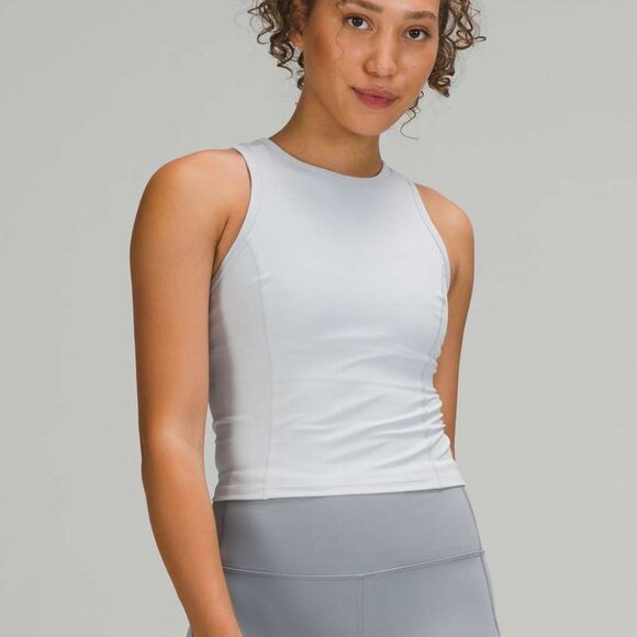 lululemon athletica | Tops | Lululemon Athletica Light Gray Tank Top ...